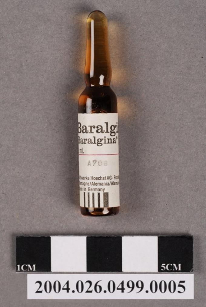 德國赫斯特製「Baralgin」解痙止痛劑 - 藏品資料 - 國立臺灣歷史博物館典藏網